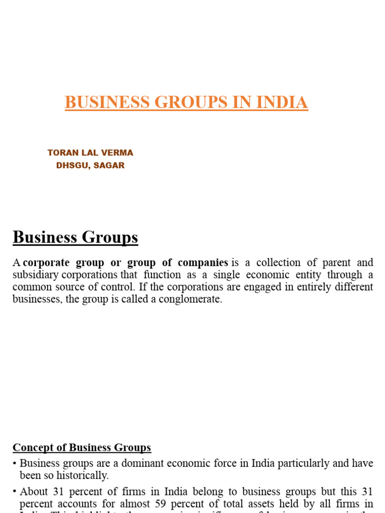Major Business Groups in India | PDF | Economies