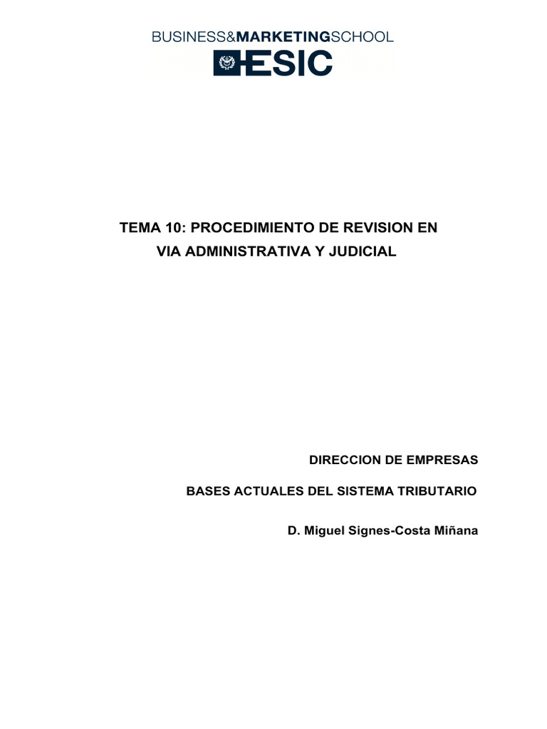T-10- Procedimientos de revisión en via adminsitrativa y judicial | PDF | Gobierno | Justicia