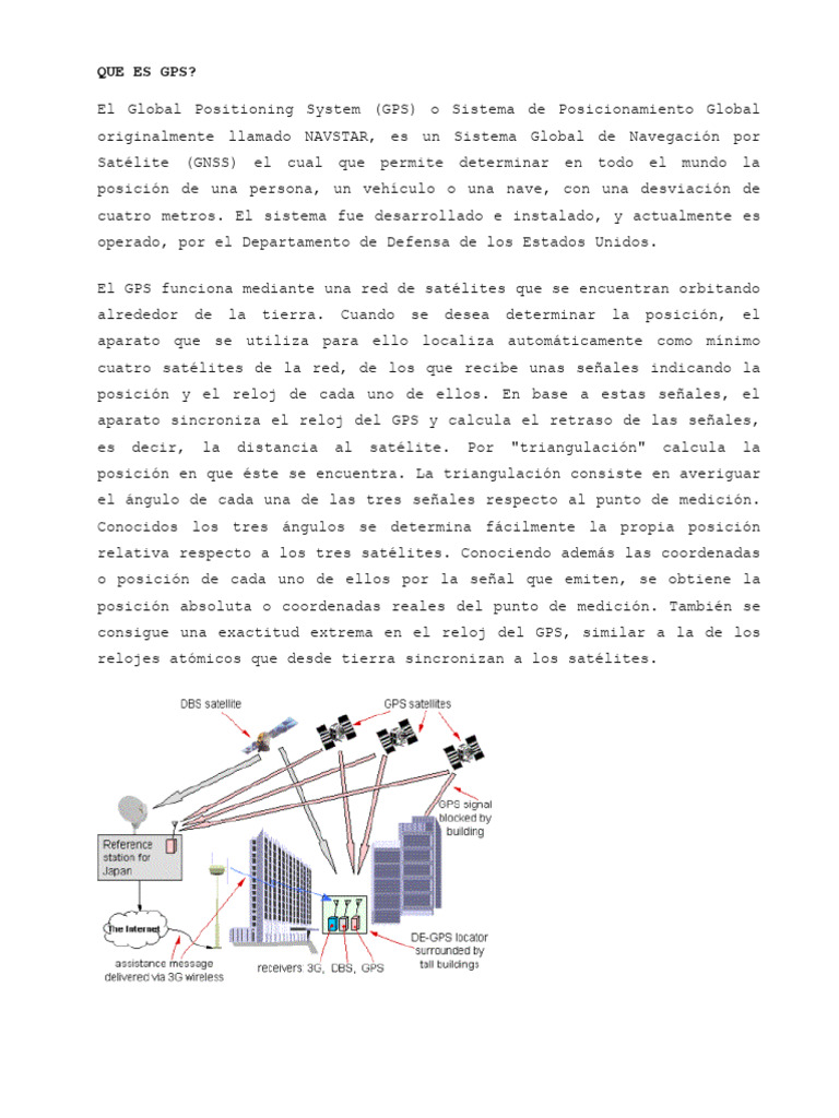 El GPS | PDF | Sistema de Posicionamiento Global | Navegación