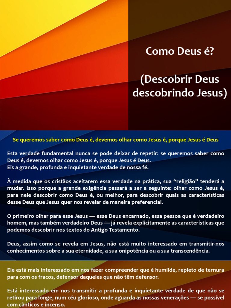 Como Deus É | PDF | Deus | Jesus