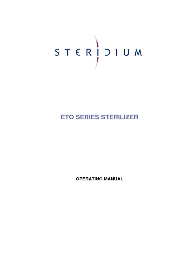 ETO Operating Manual - STERIDIUM | PDF | Sterilization (Microbiology ...