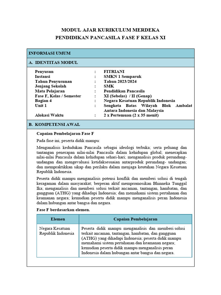 Modul PKN Semester 2 | PDF