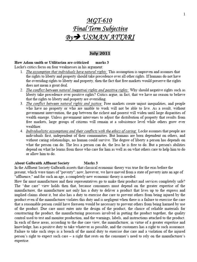 MGT 610 | PDF | Water Pollution | Water