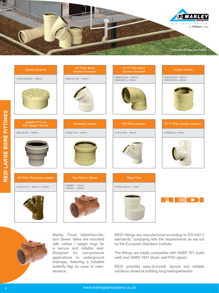 Marley Product Catalogue Brochure Redi | PDF | Pipe (Fluid Conveyance ...