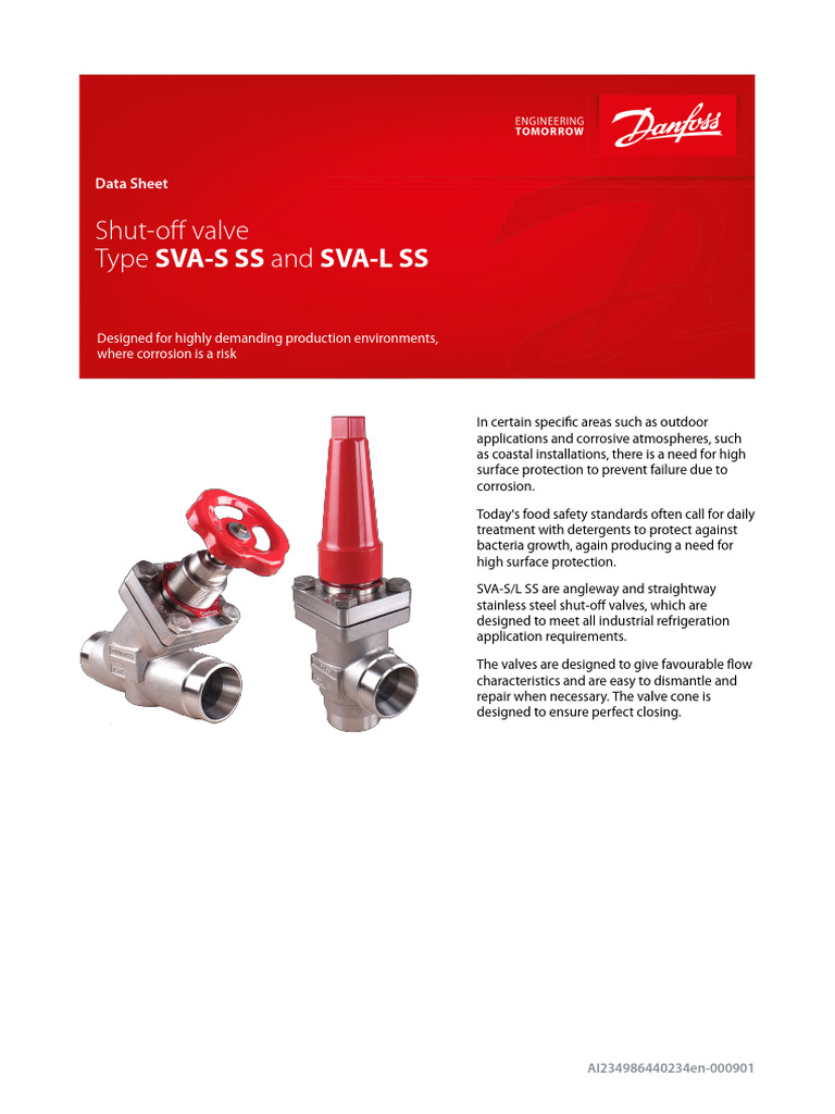 Danfoss Shut Off Valve | Download Free PDF | Washer (Hardware ...