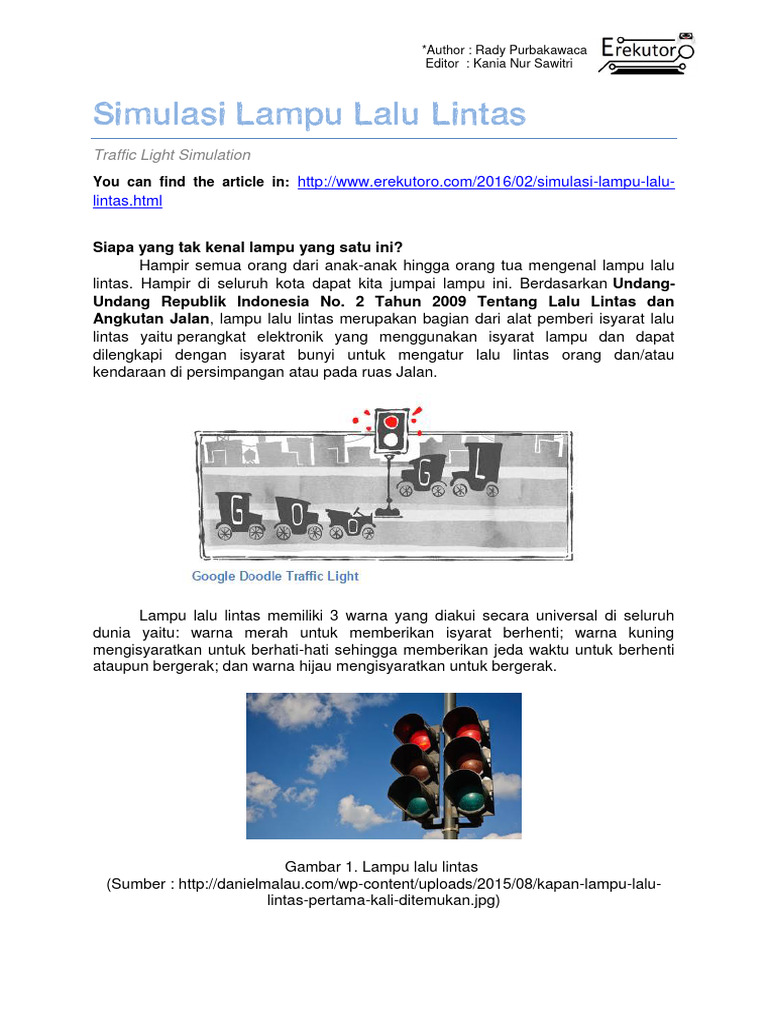 Simulasi Lampu Lalu Lintas | PDF