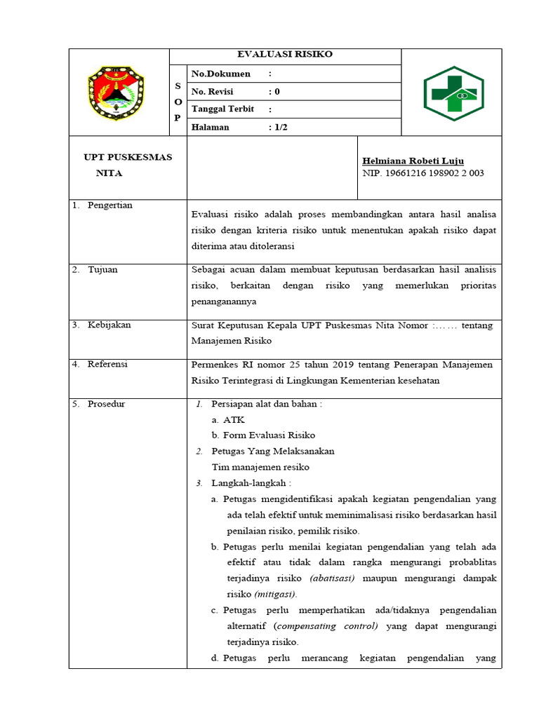 Sop Evaluasi Pasien | PDF