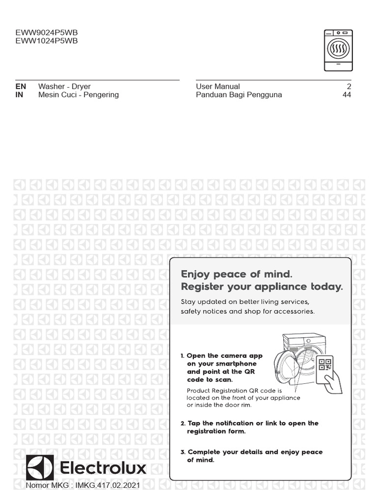 Electrolux Washing Machine Eww1024 User Manual | PDF | Washing Machine | Laundry