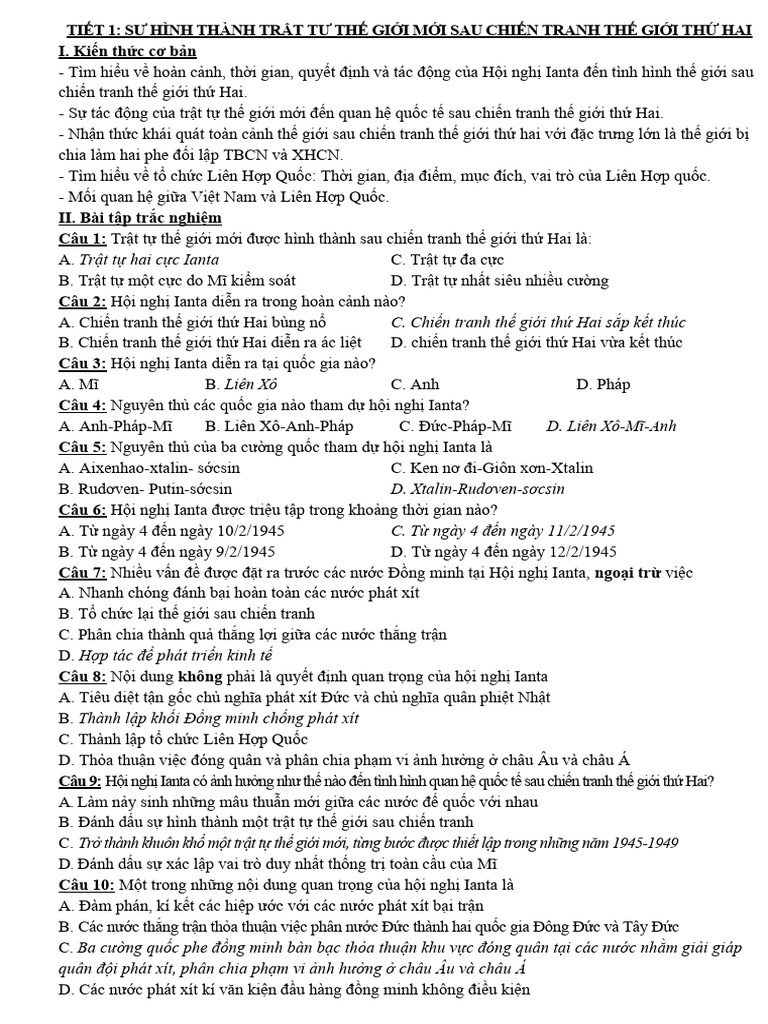 GA Ôn Thi THPT QG 2024 | PDF