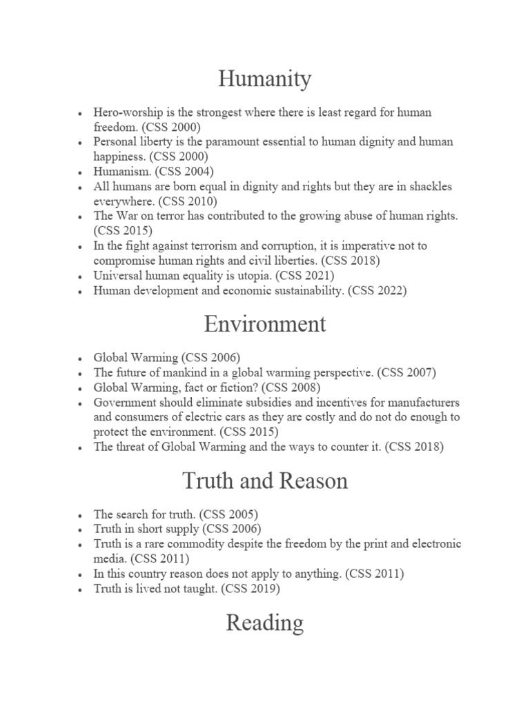 Essay Past Papers | PDF | Globalization | Gender Studies