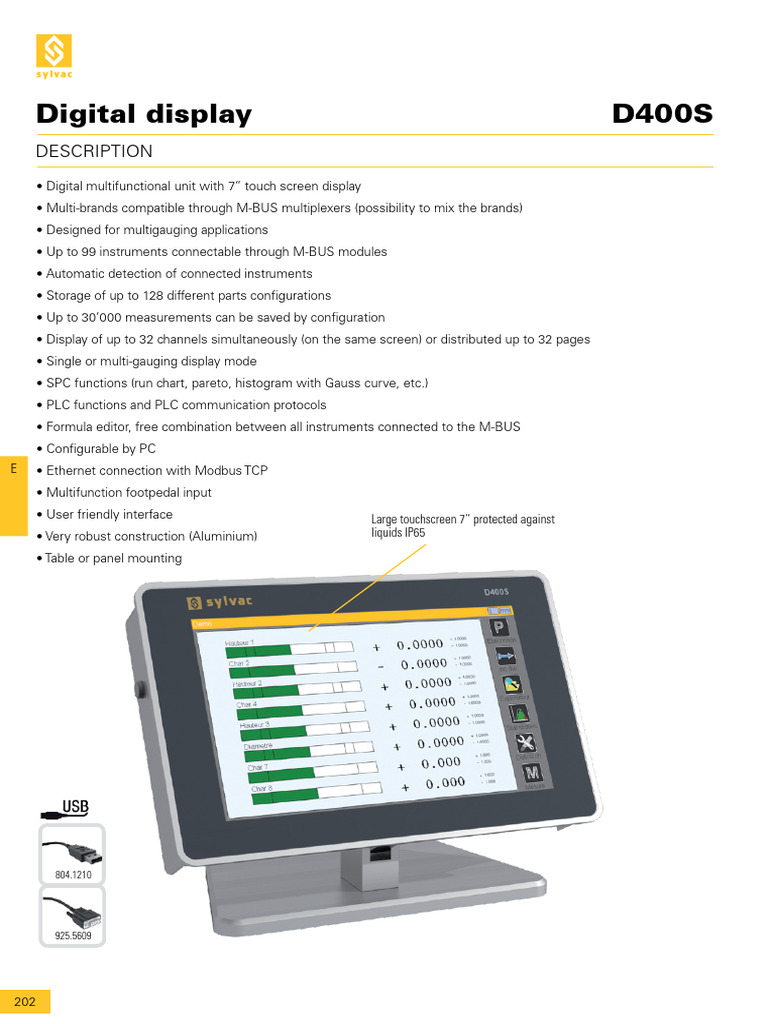 Catalogue E8 EN Digital Display D400S | PDF | Usb | Programmable Logic Controller