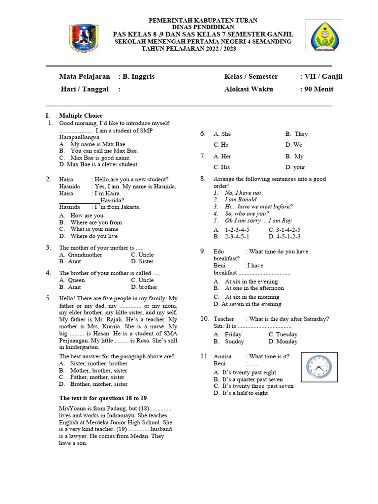 Multiple Choice | PDF