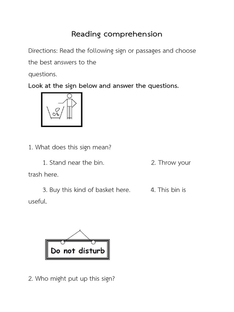 Reading Comprehension | PDF | Language Arts & Discipline