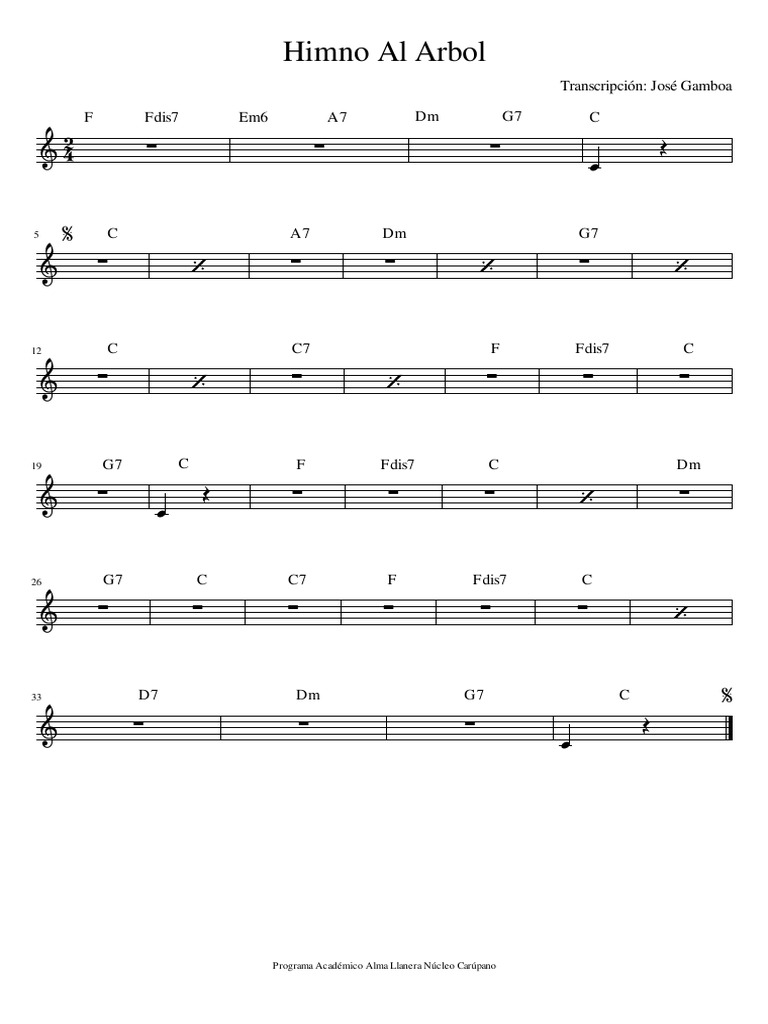 Himno Al Arbol Pdf