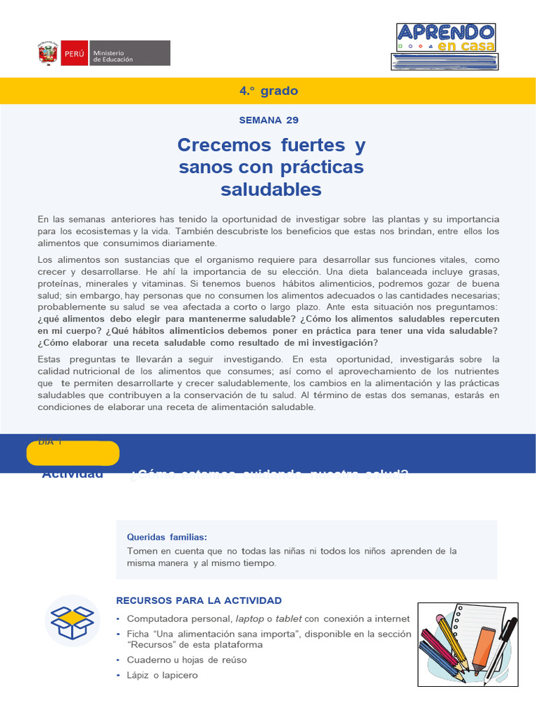 Sesion Cuidado de La Salud | PDF | Alimentos