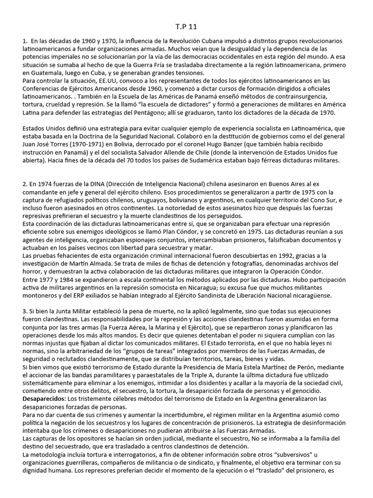 TP 11 Historia | PDF | America latina