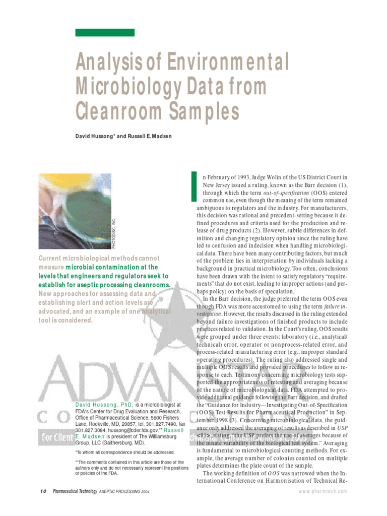 Analysis of Environmental | PDF | Sampling (Statistics) | Standard ...