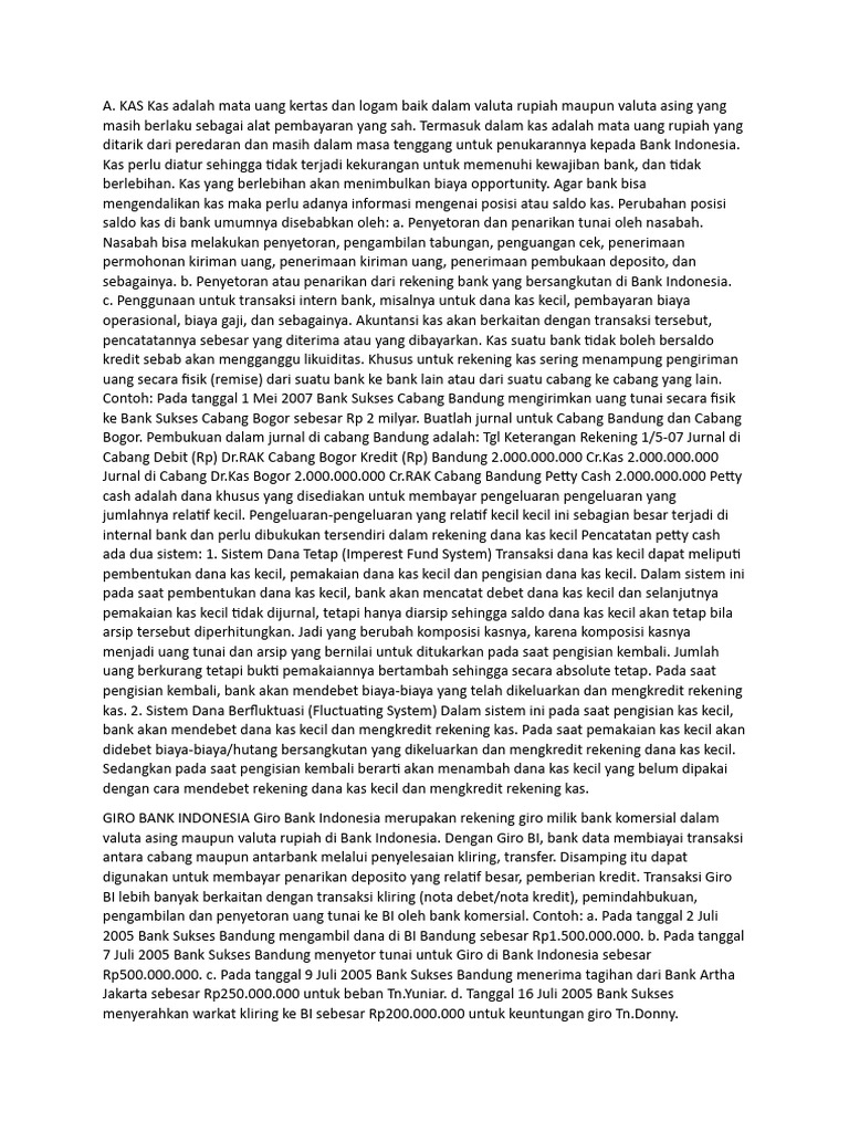 Kas Dan Giro Bni | PDF