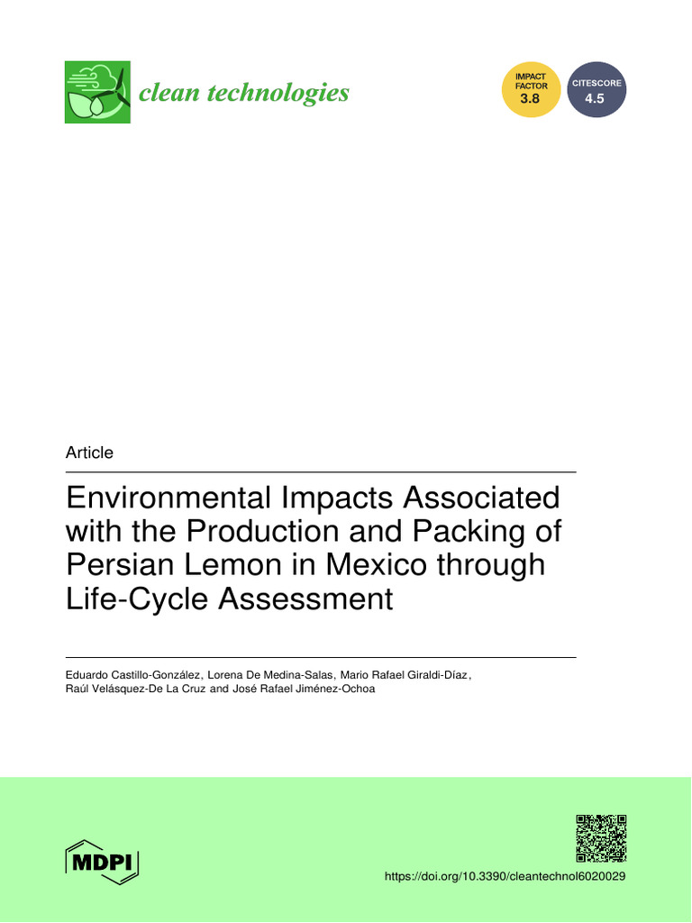 Environmental Impacts Associated With The Production and Packing of ... Environmental Impacts Associated With The Production and Packing of ...