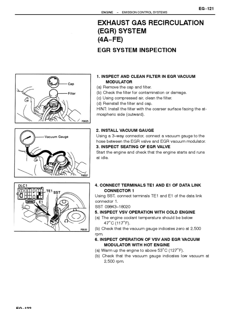 EGR Valve Inspection and Testing Guide | PDF
