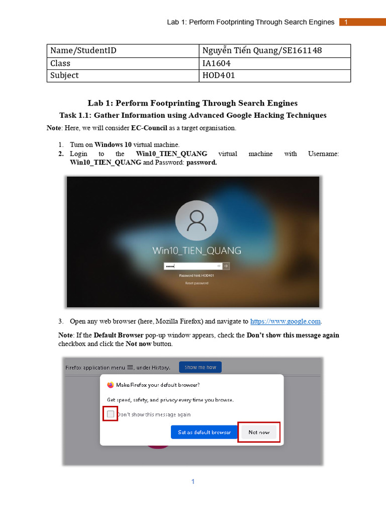 Footprinting Techniques Using Google and Tools | PDF | World Wide Web | Internet & Web