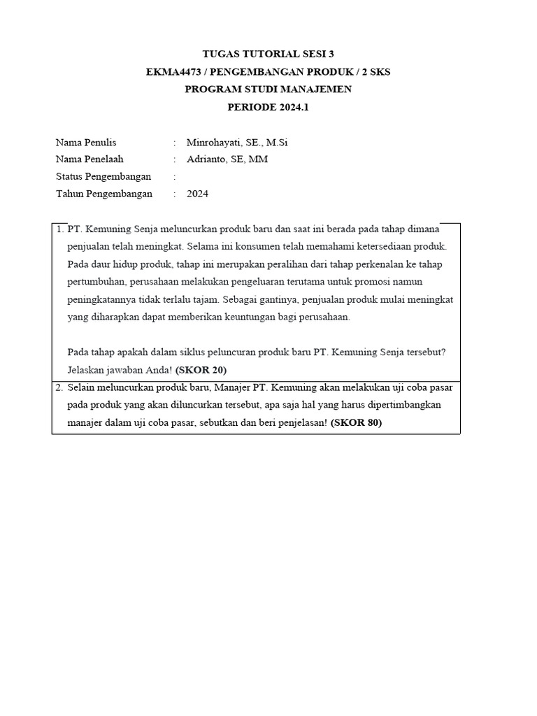 Tugas 3 EKMA4473 | PDF