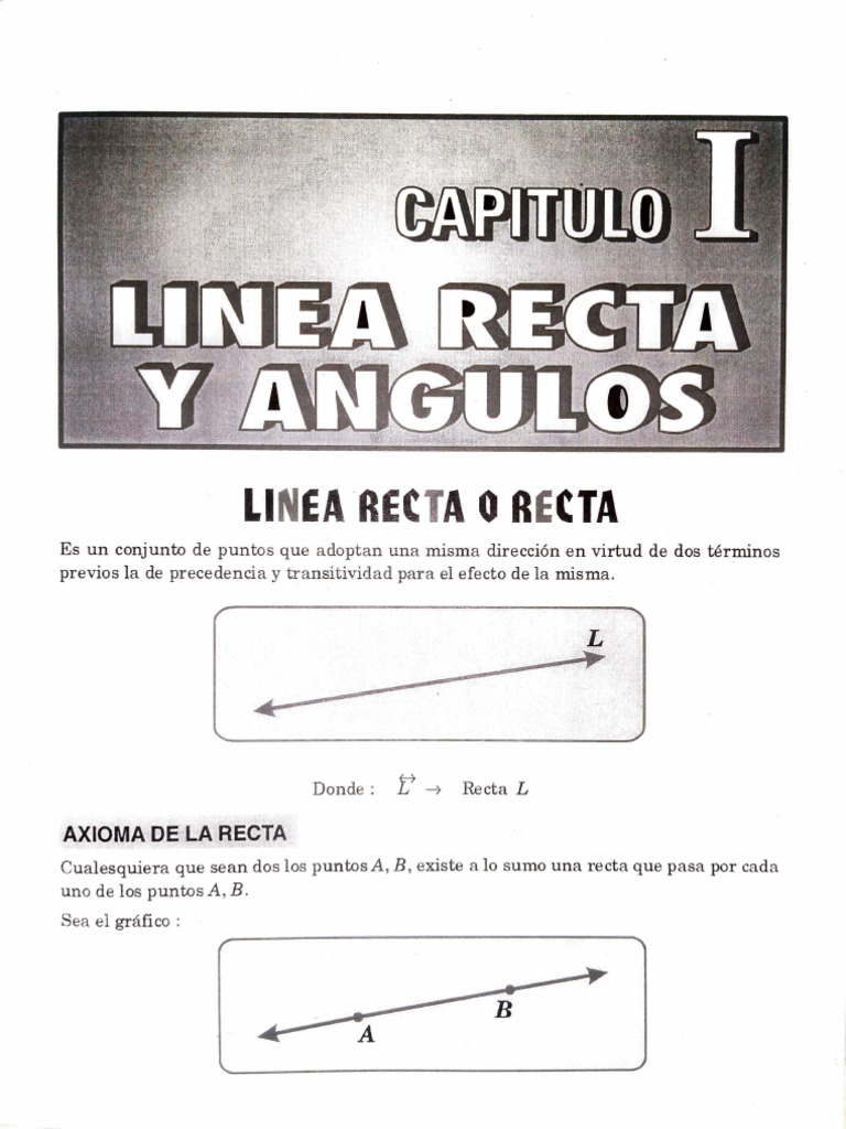 01 Línea Recta y Ángulos | PDF | Ángulo | Perpendicular