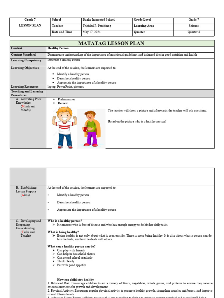 Matatag Lesson Plan For Demo 1 | PDF | Lesson Plan | Behavior Modification