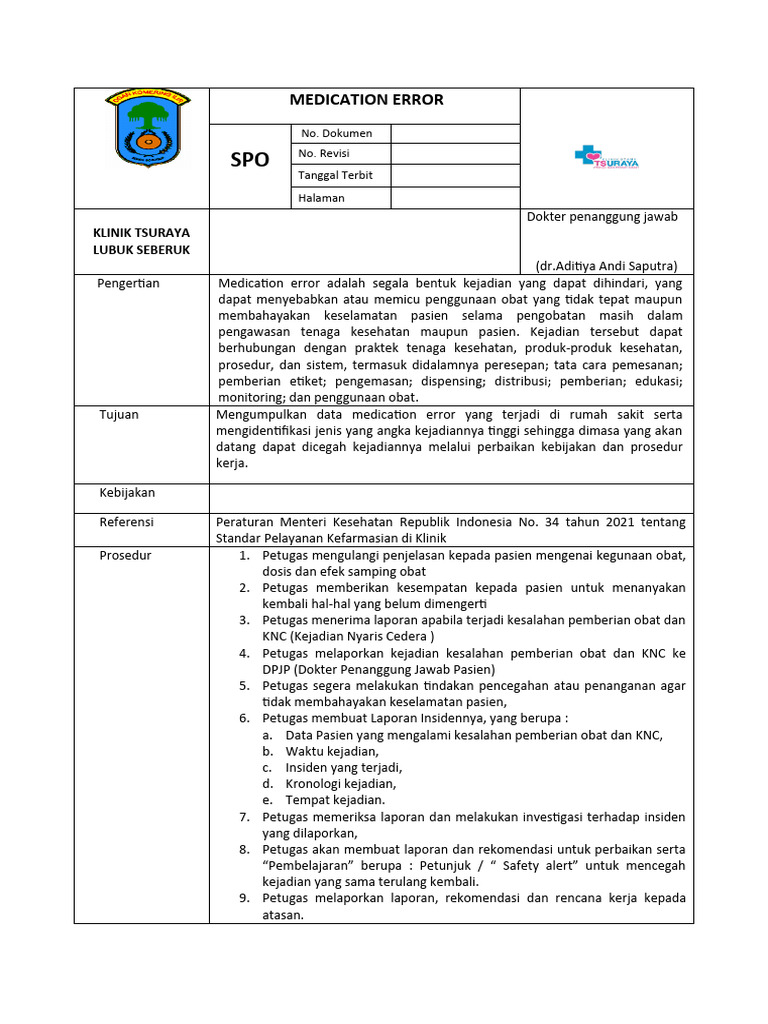 Medication Error | PDF