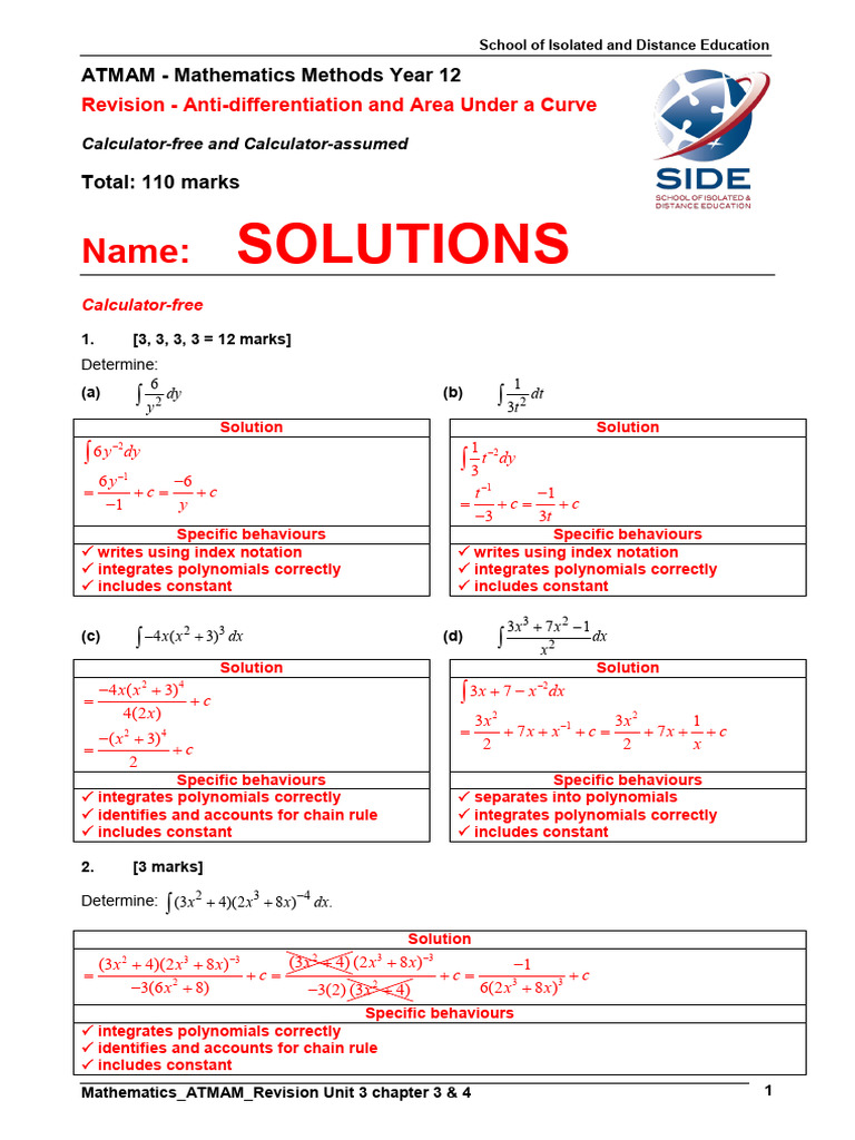 Unit 3 Chapter 3 and 4 revision SOLUTIONS | Download Free PDF | Velocity | Speed