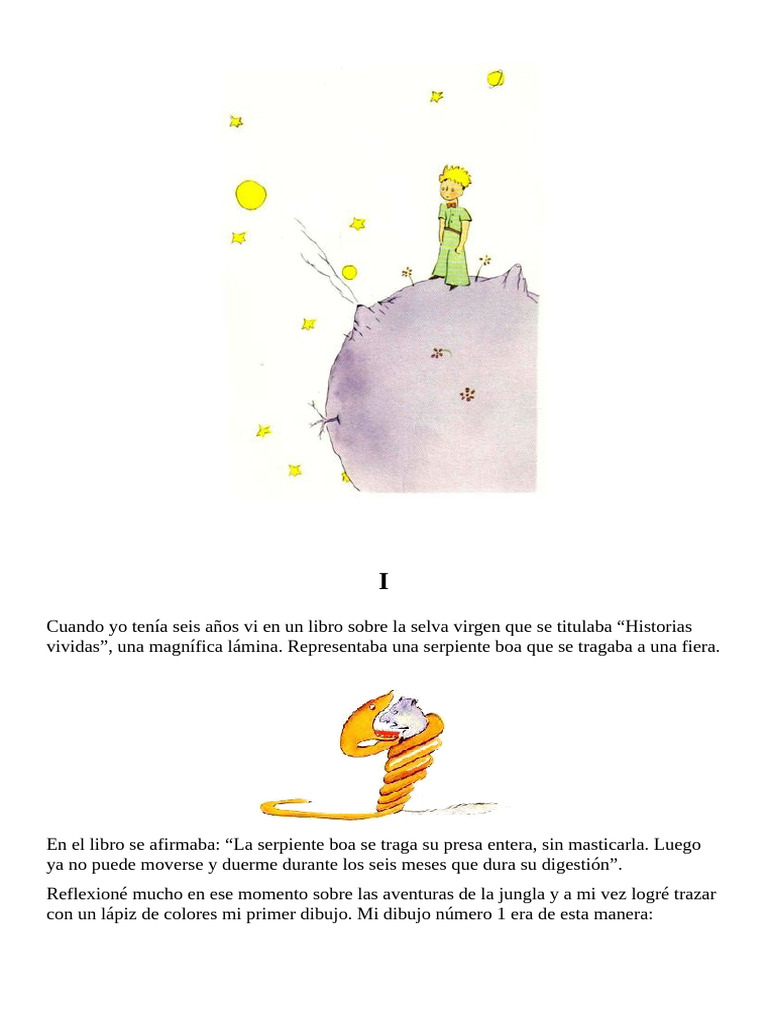 El Principito: Encuentro y Dibujo del Cordero | PDF | El Principito ...
