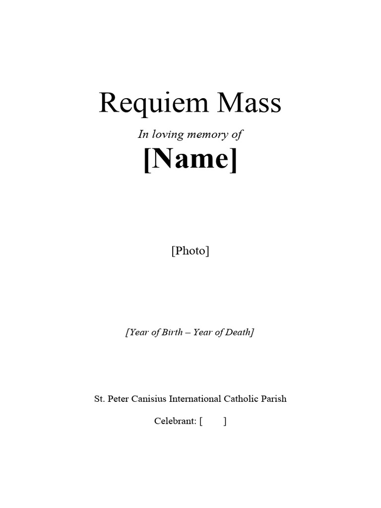 Requiem Mass SAMPLE | PDF | Lord's Prayer | Glory (Religion)