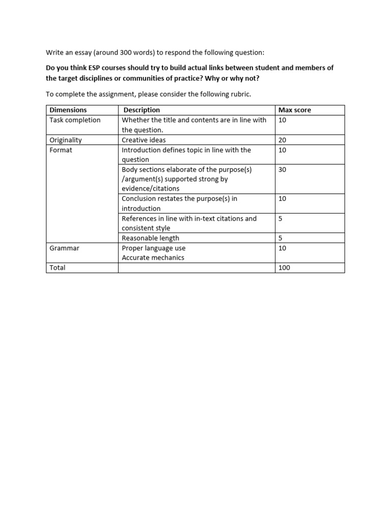 Test ESP | PDF | Language Arts & Discipline