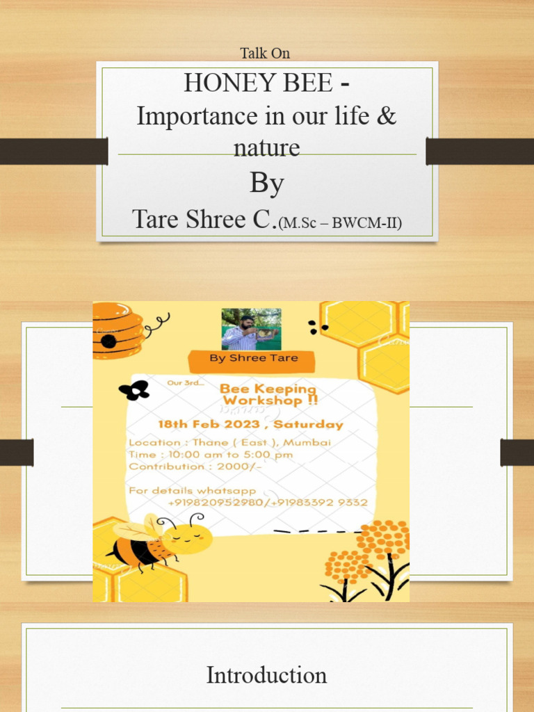 BEE PPT - 27 Oct 20 | PDF | Honey Bee | Beekeeping