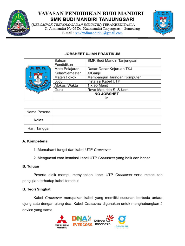 Jobsheet Ujian Praktikum 2024 | PDF