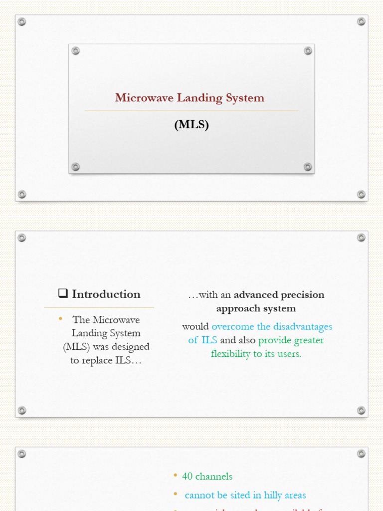 Microwave Landing System (MLS) | Download Free PDF | Electronics | Telecommunications