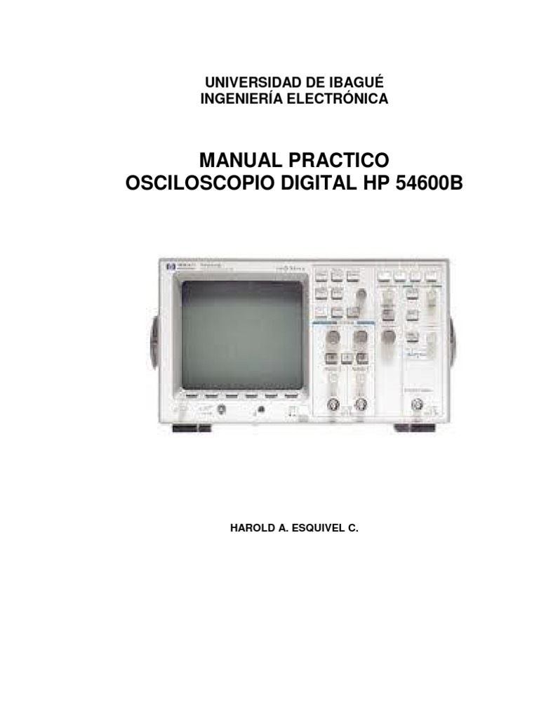 Manual Osciloscopio HP 54600B | PDF | Decibel | Electrónica