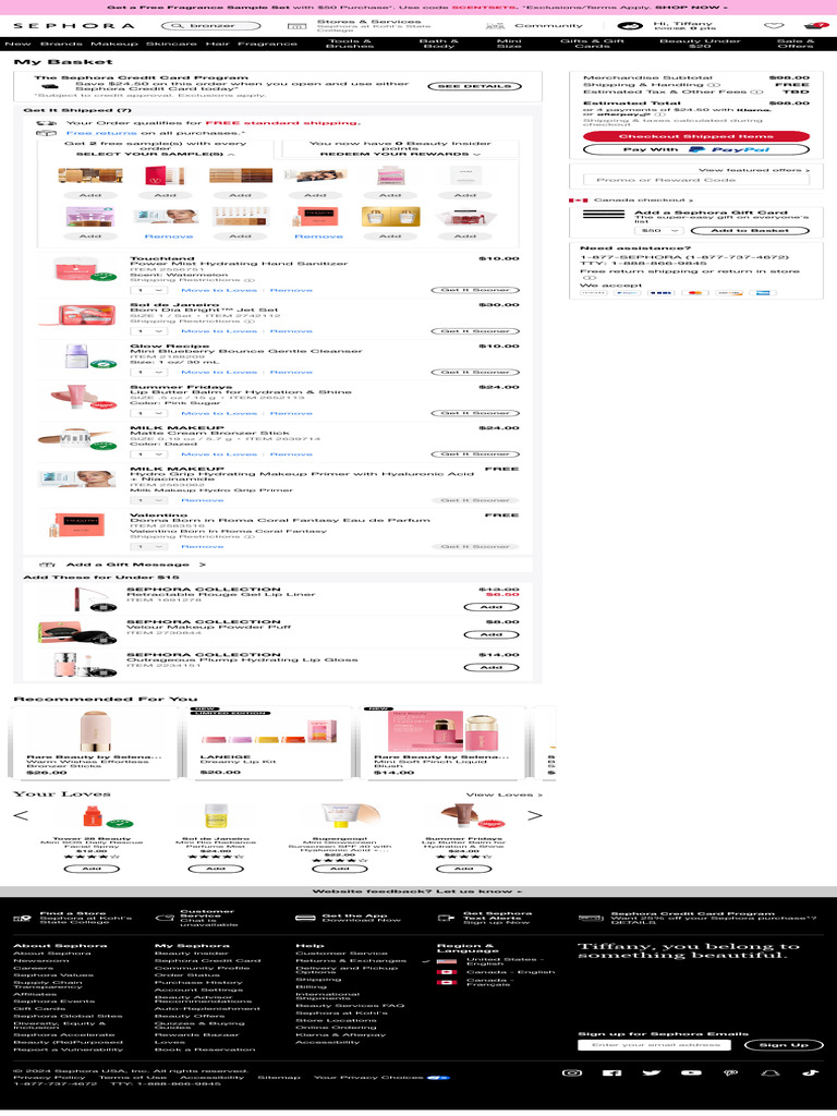 Basket Sephora | PDF | Cosmetics | Point Of Sale