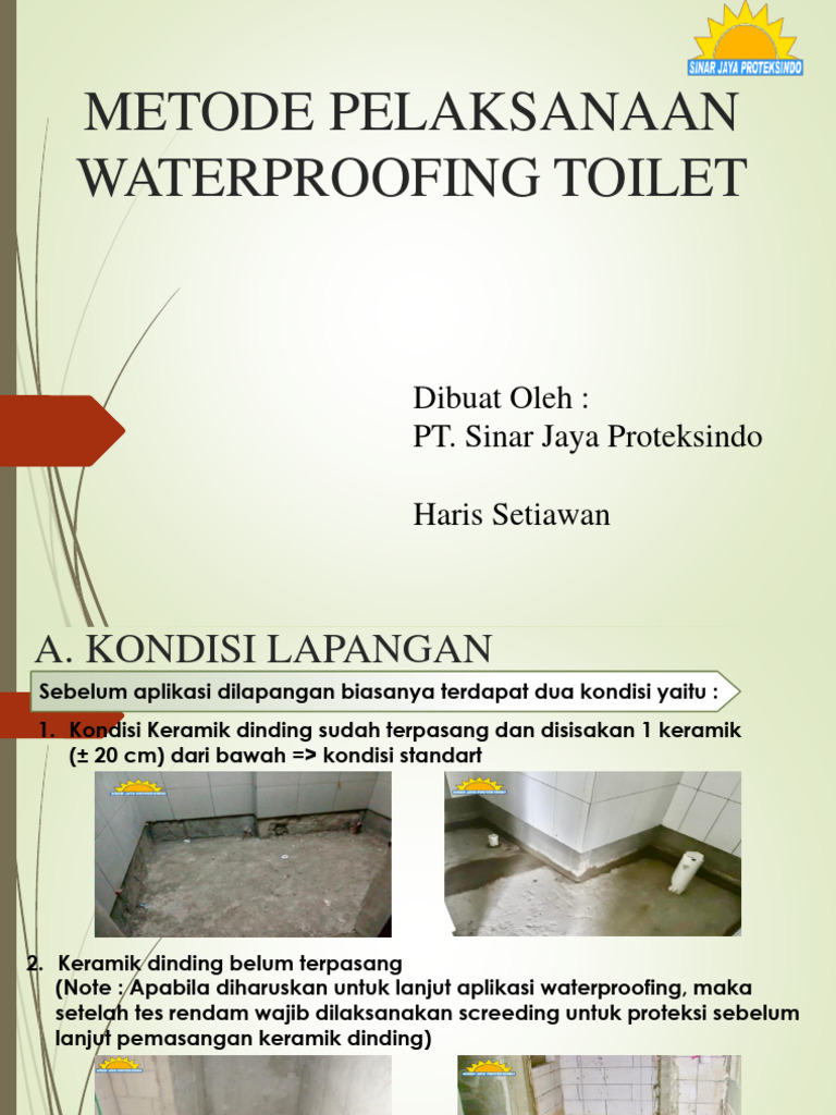 Waterproofing Toilet | PDF