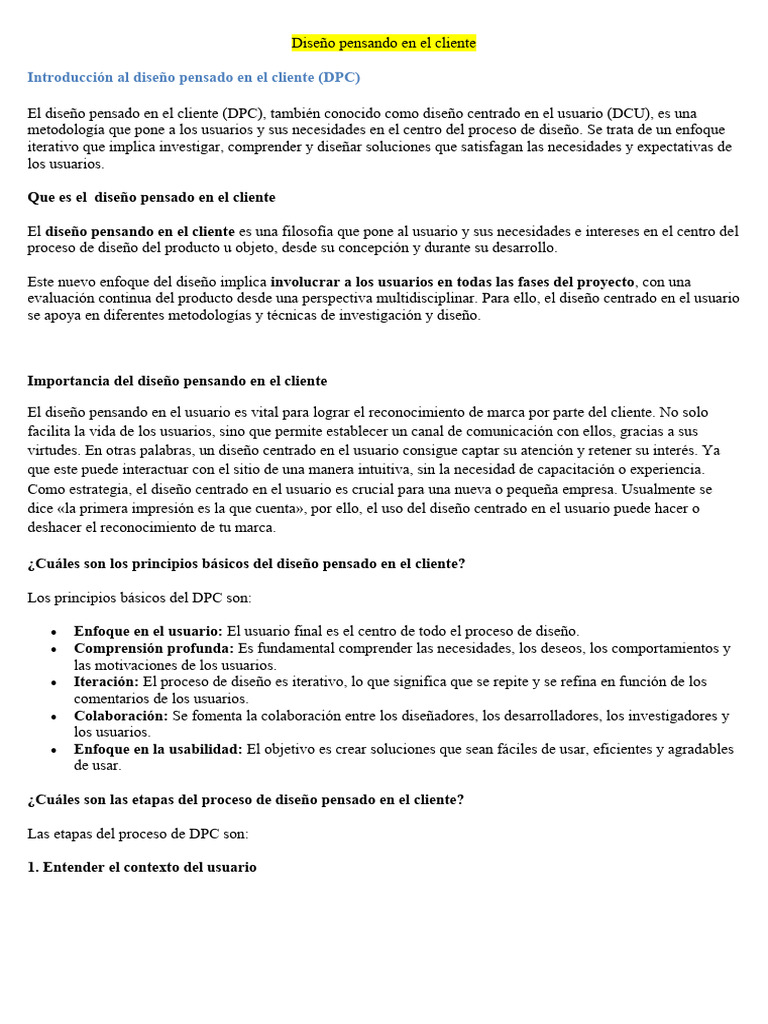 Diseño Pensando en El Cliente | Descargar gratis PDF | Diseño ...