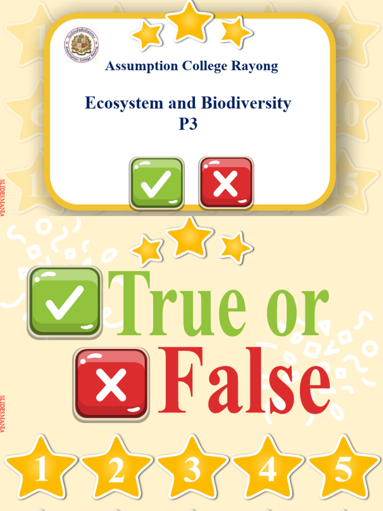 True or False - Ecosystem - Biodiversity | PDF | Biodiversity | Ecosystem