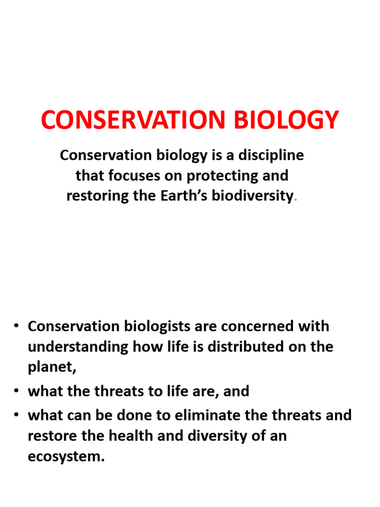 Conservation Biology 11 | PDF | Biodiversity | Conservation Biology