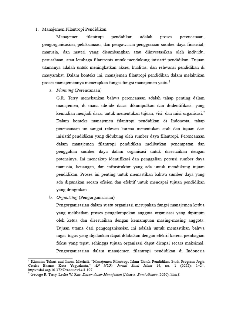 Manajemen Filantropi | PDF