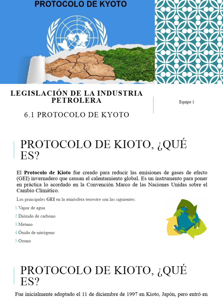 6.1 Protocolo de Kyoto | PDF | Protocolo de Kyoto | Gases de efecto invernadero