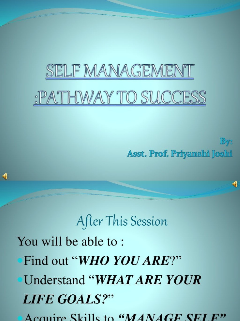 Self Management | PDF