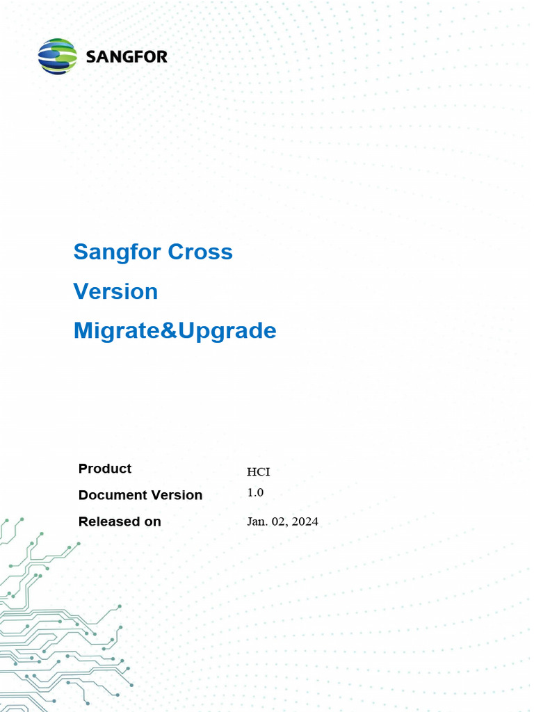 Sangfor HCI V6.9.0 - Configuration Guide - Cross - Cluster - Migrate&upgrade | PDF | Virtual ...