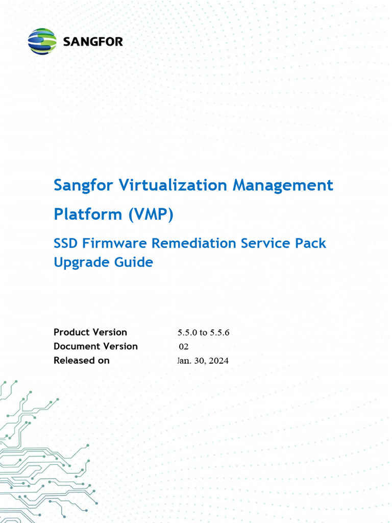 Sangfor VMP V5.5.0 To 5.5.6 SSD Firmware Remediation Service Pack ...