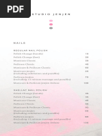 Sorbet Nail Bar Treatment Menu 2024 | PDF | Integumentary System | Beauty