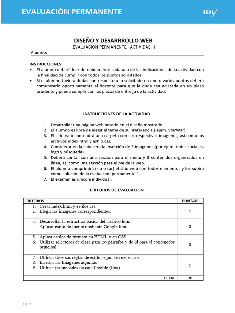 EV P1 - Diseño Web | PDF | HTML | Internet