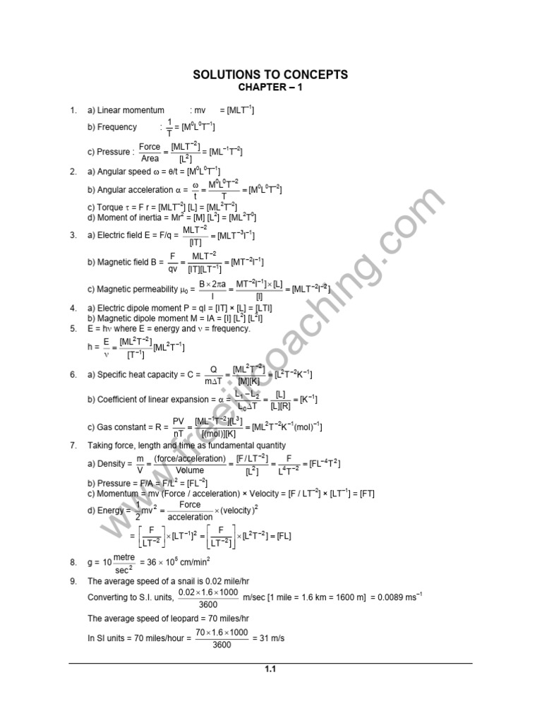 01.solutions To Concepts | PDF | Electrical Engineering | Physical Phenomena